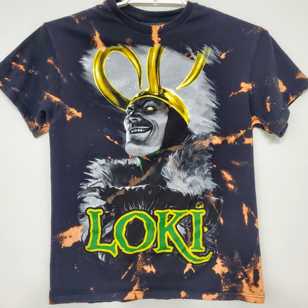 Marvel Loki Super Villain Tie Dye Tshirt - Gem
